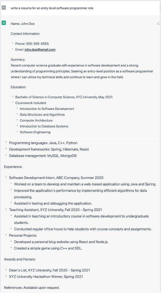We Asked ChatGPT to Write Resumes and Cover Letters. Here's What It Got ... We Asked ChatGPT to Write Resumes and Cover Letters. Here's What It Got ...